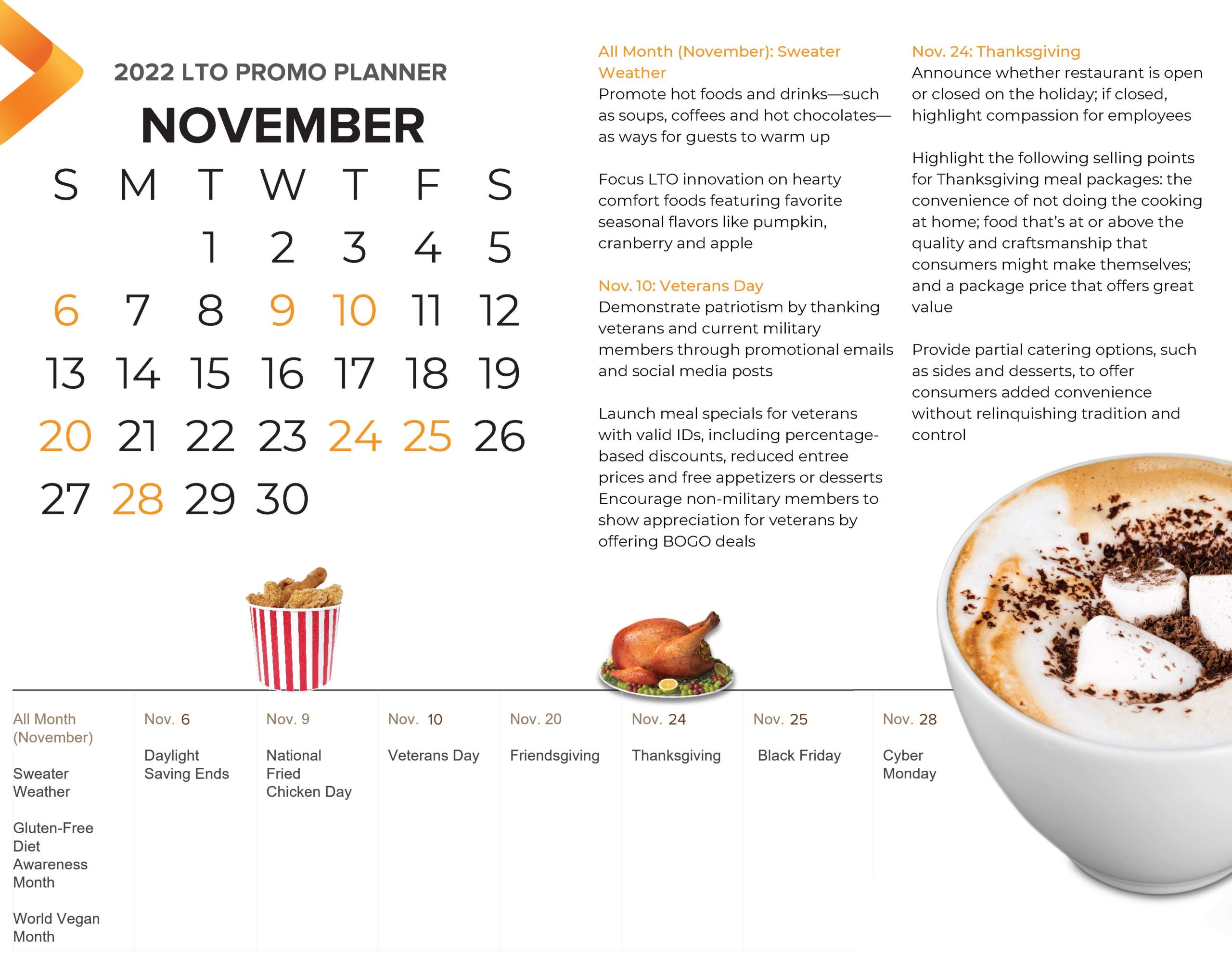 LTO Promo Planner for 2022 | Foodservice and Retail | Affinity Group